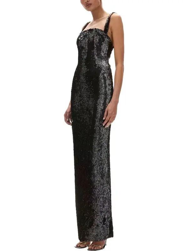 Rachel Gilbert Kaia Sequin Gown - Brown