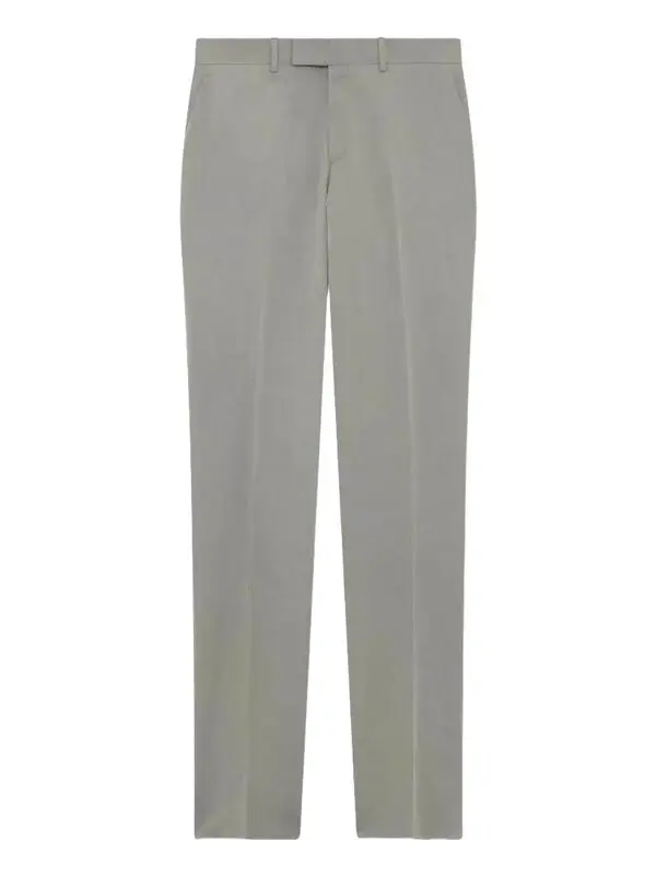 LARDINI Flat-front Tailored Trousers - Grey
