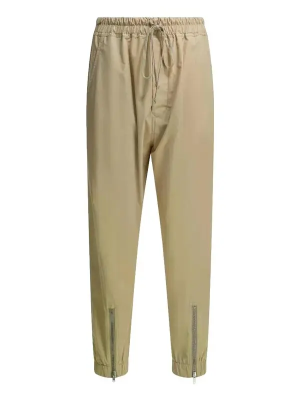 Rick Owens Zip-detail Drawstring-waist Trousers - Neutrals