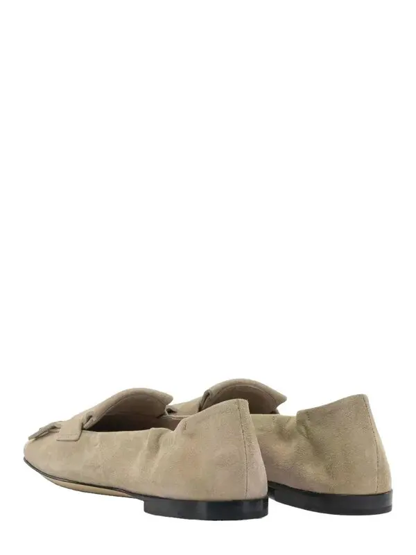 POMME D´OR Suede Fringe Detail Loafers - Neutrals