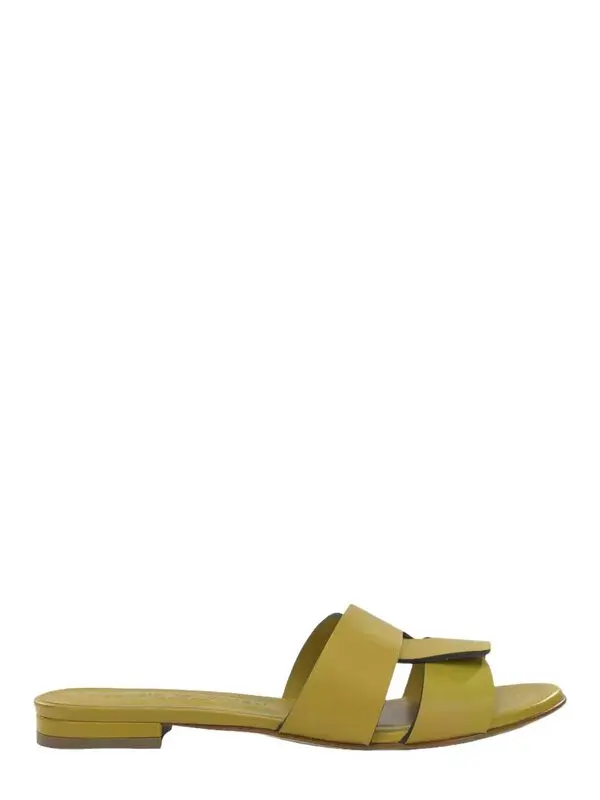 SERGIO LEVANTESI Aria Interwoven Leather Sandals - Yellow