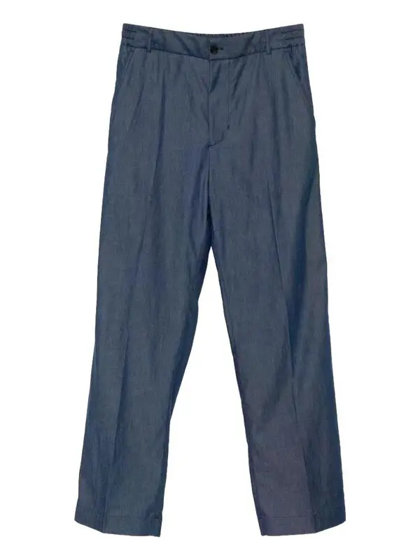 Moncler Tailored Trousers With Elasticated Waistband - Blue