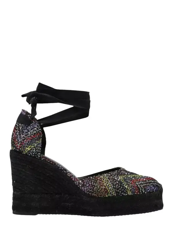 Missoni Embellished Heeled Espadrilles - Black