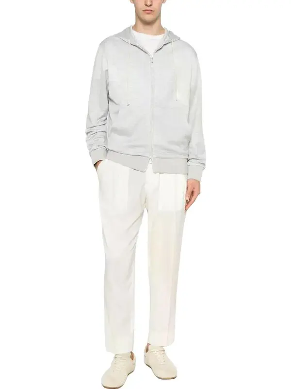 Eleventy Zip-fastening Hoodie - Grey