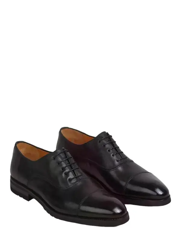 Bontoni Savoia Leather Lace-up Shoes - Black