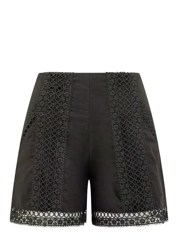 Charo Ruiz Ibiza Oralia Lace-trim Shorts - Black