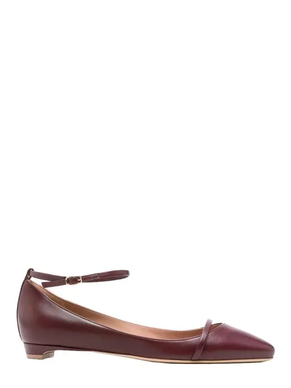 MALONE SOULIERS Mary Ankle-strap Ballet Flats - Red