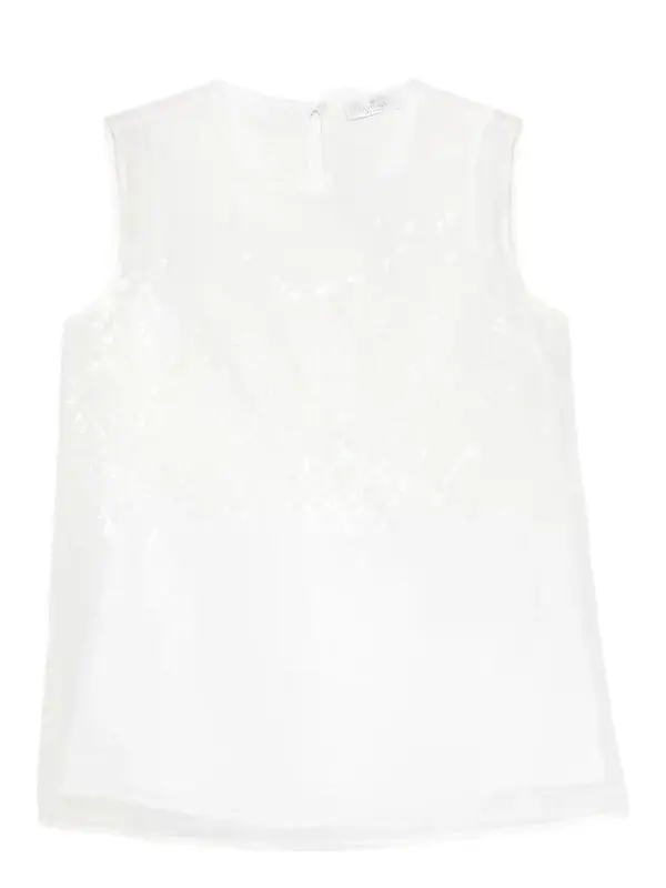 PANICALE Sequin Embellished Sleeveless Top - White