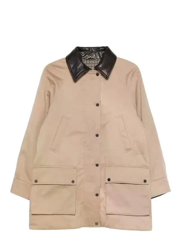 Brunello Cucinelli Leather-trim Coat - Neutrals