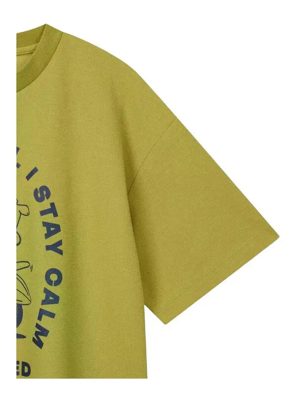 STUDIO TOMBOY Graphic Print Crewneck T-shirt - Green
