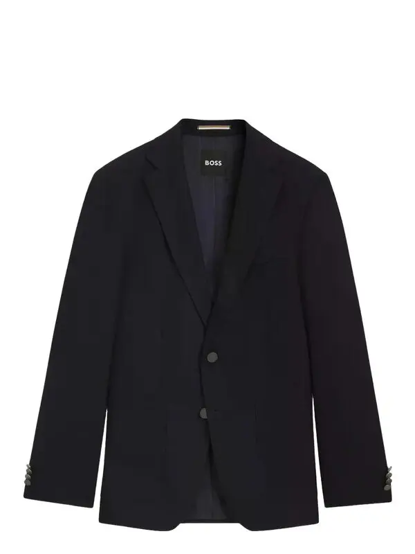 BOSS Single-breasted Patch-pocket Blazer - Blue