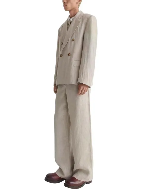 Séfr Donovan Double-breasted Blazer - Neutrals
