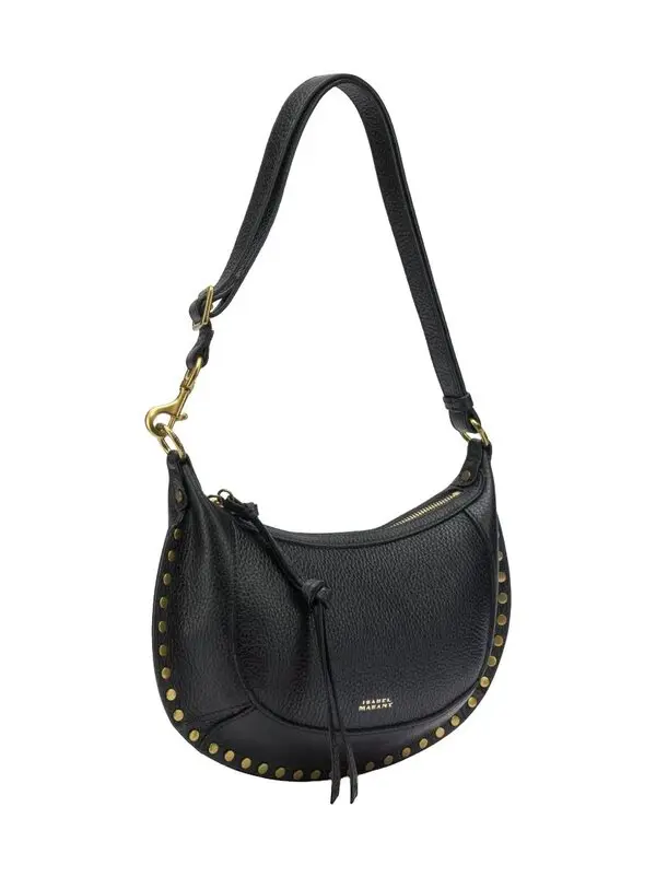 Isabel Marant Étoile Oskan Moon Stud-embellished Shoulder Bag - Black