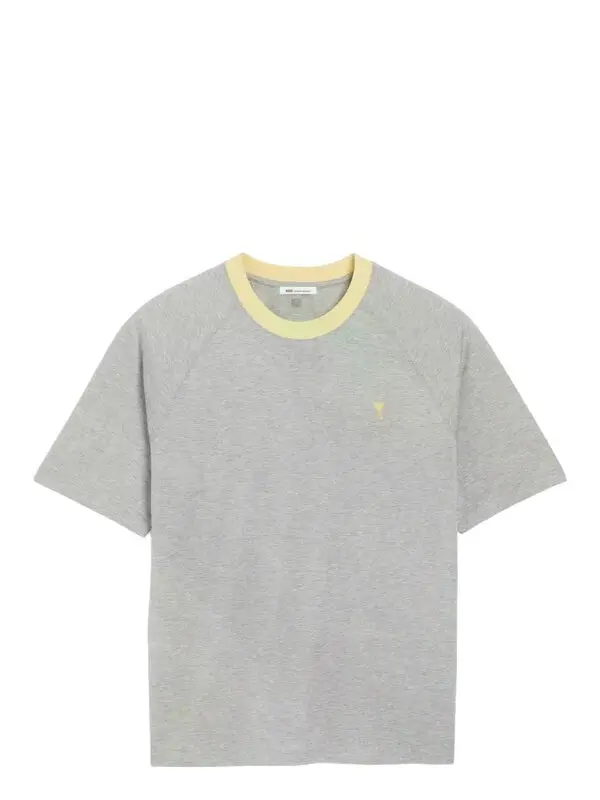 AMI Paris De Coeur Cotton T-shirt - Grey