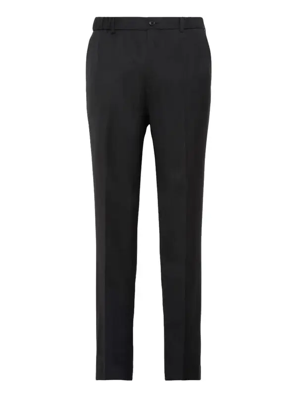 Calvin Klein Pressed Crease Elasticated Waist Trousers - Black