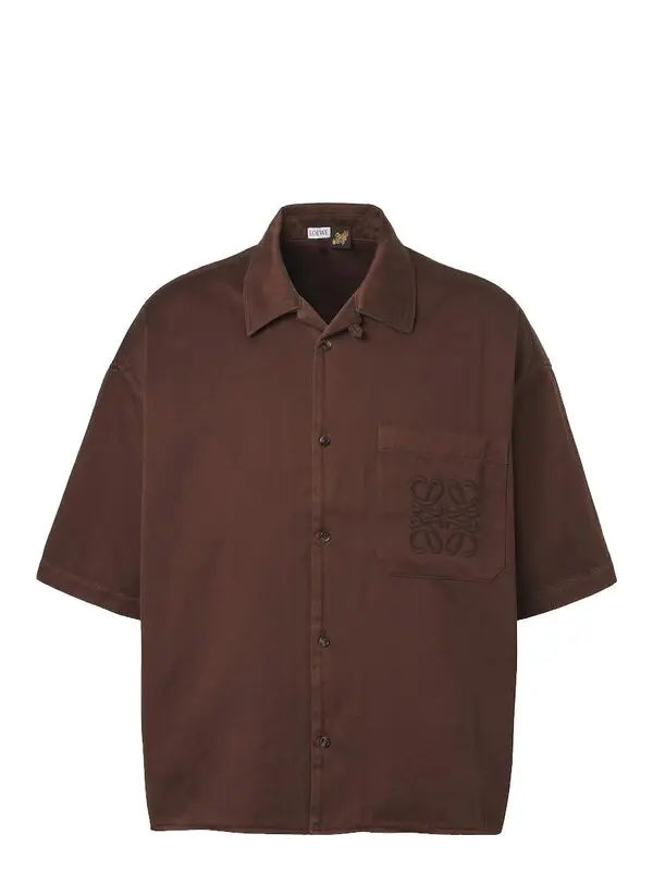 Loewe Paula's Ibiza Anagram Cotton-blend Shirt - Brown