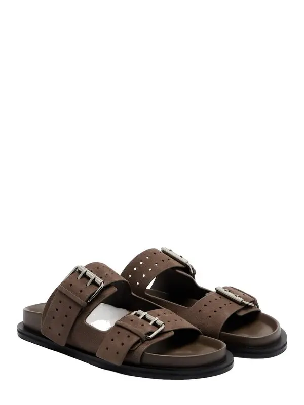 A.emery Leon Suede Slides - Brown