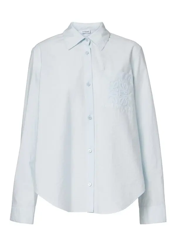 Loewe Cotton-blend Poplin Shirt - Blue