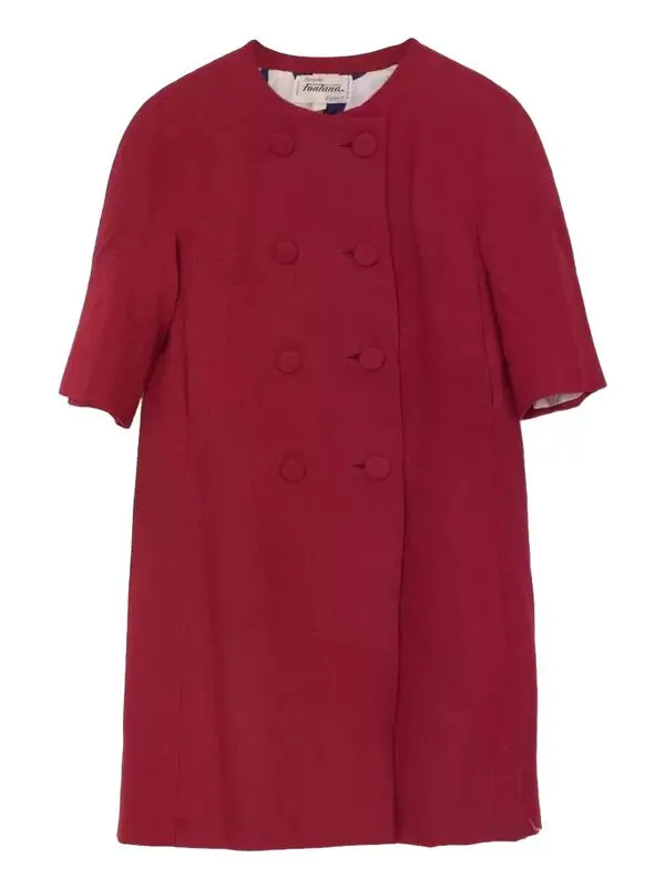SORELLE FONTANA Double-breasted Coat - Red