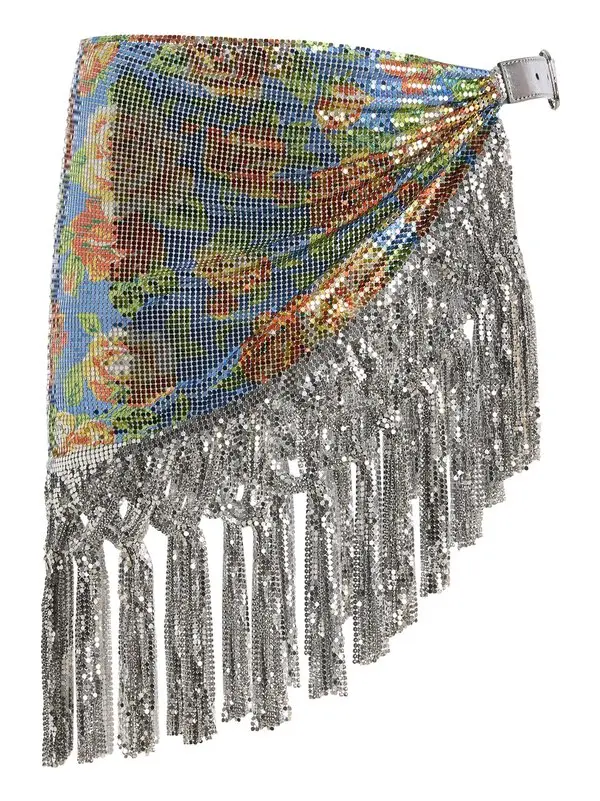 Rabanne La Isla Mesh Wrap Skirt - Multi