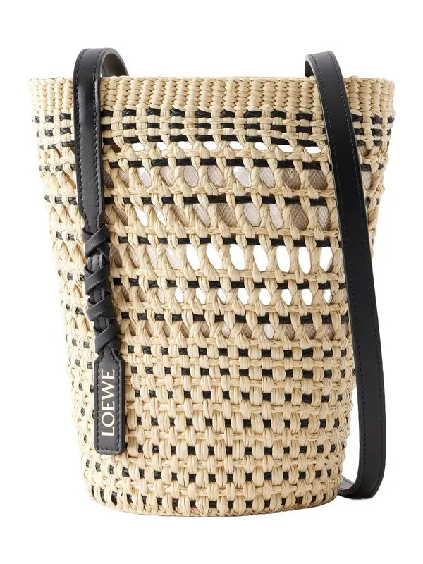 Loewe Braided Raffia Shoulder Bag - Neutrals
