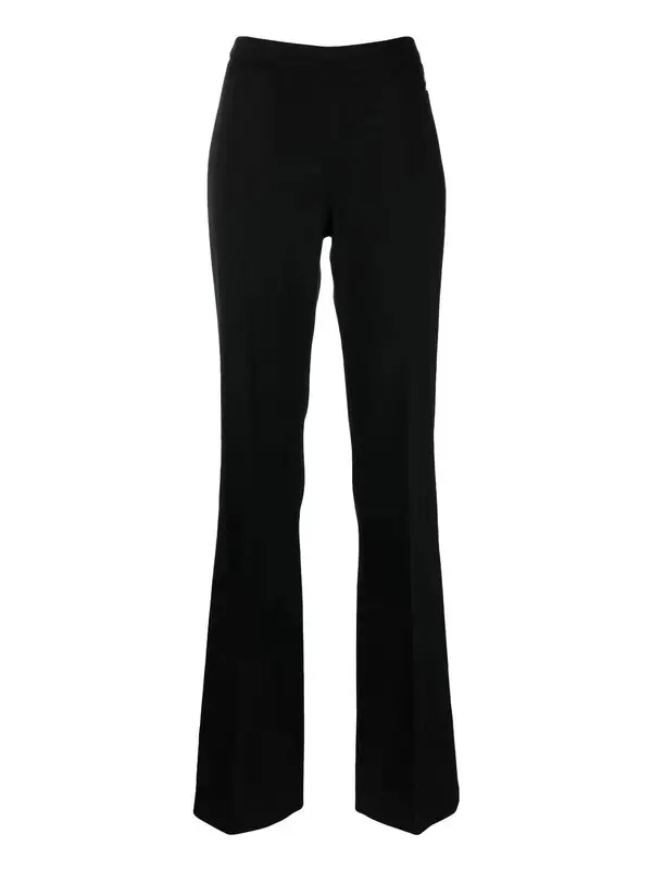 Just Cavalli Logo Plaque Flared Tailored Trousers - Black