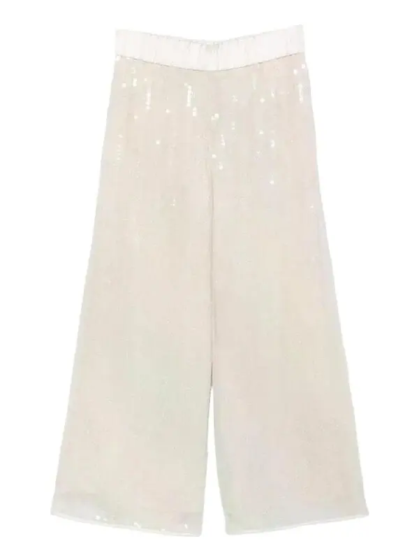 Peserico Sequin-embellished Pants - Neutrals