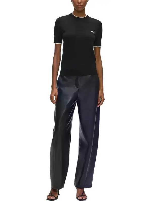 Karl Lagerfeld Merino-wool T-shirt - Black