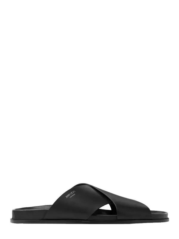JIMMY CHOO Sol Crossover-strap Sandals - Black