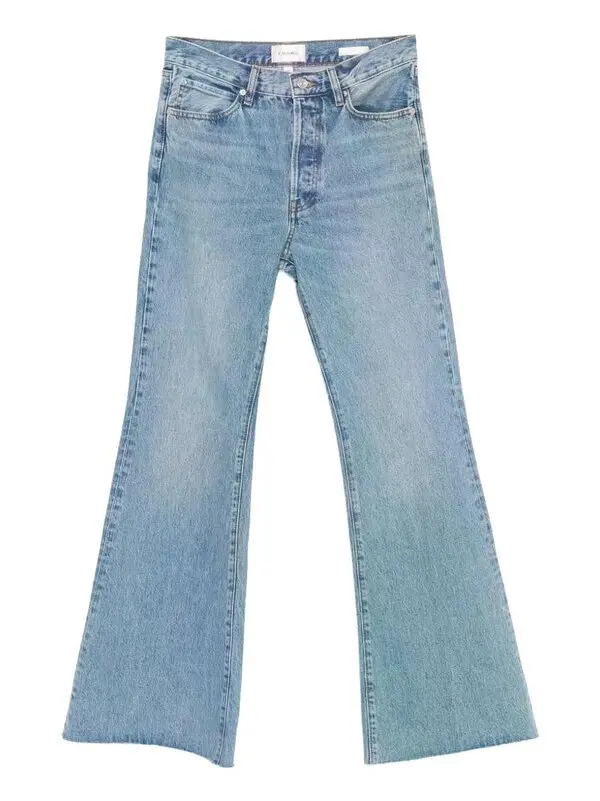 FRAME The Lax Raw-edge Wide-leg Jeans - Blue