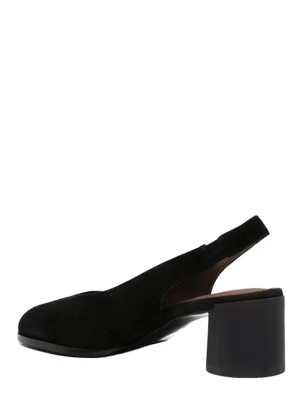 LINDA BAUMANN Slingback Suede Mules - Black