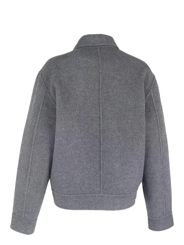 AMI Paris Boxy Fit Double-face Jacket - Grey