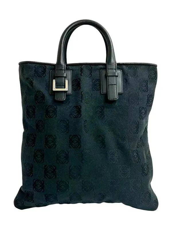 Loewe Anagram Canvas Tote Bag - Black