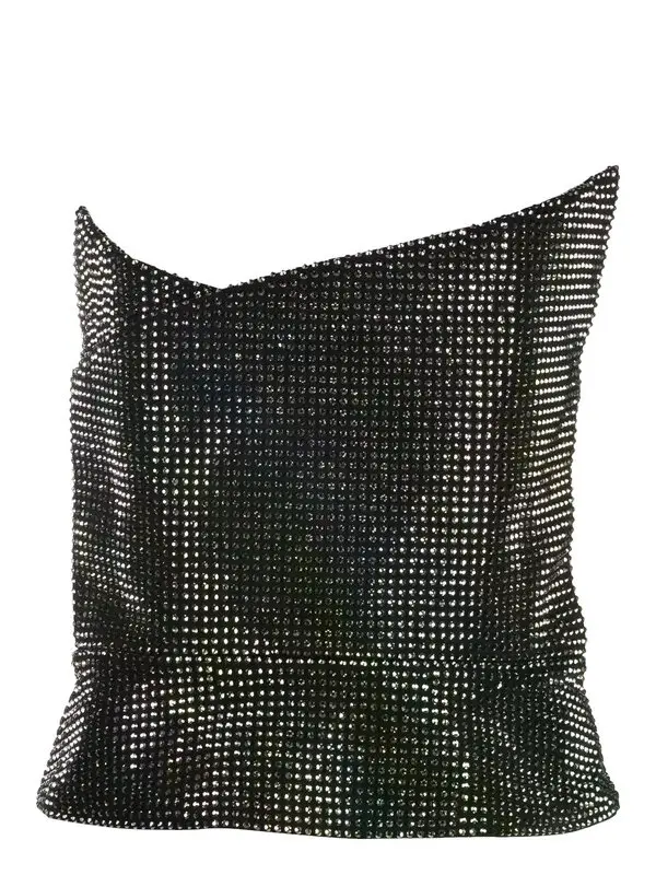Roland Mouret Crystal-embellished Asymmetric Strapless Top - Black
