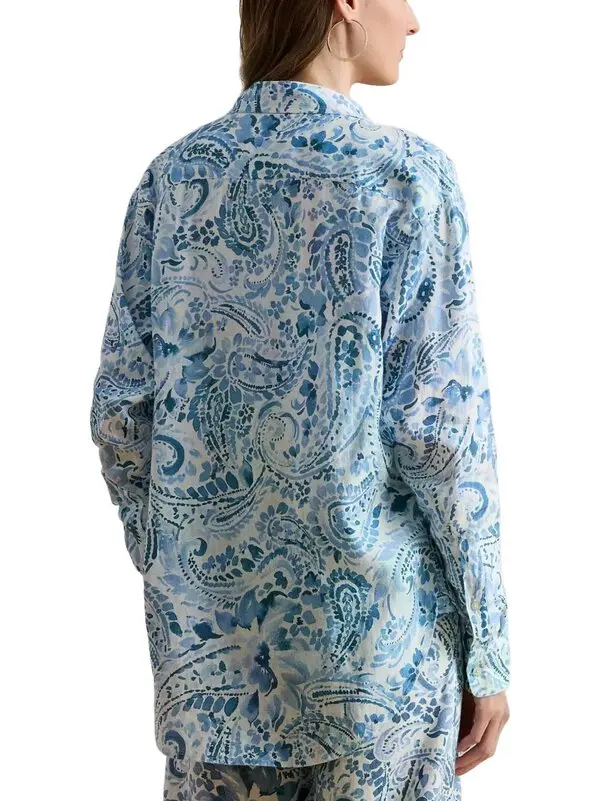 Ralph Lauren Paisley Print Long Sleeve Shirt - Blue