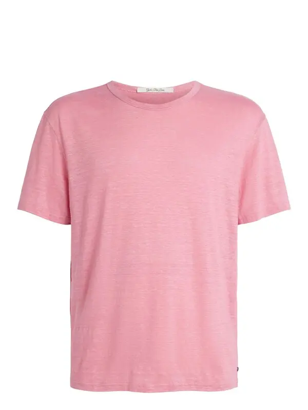 GOD'S TRUE CASHMERE Linen Signature T-shirt - Pink