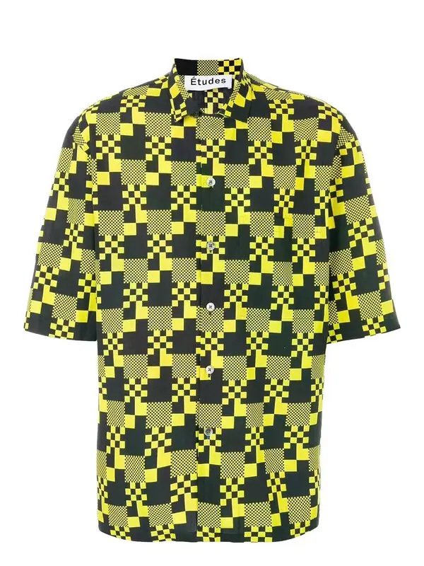 Études Studio Souvenir Checked Shirt - Black