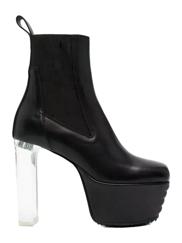 Rick Owens 135mm Minimal Grill Beatle Boots - Black