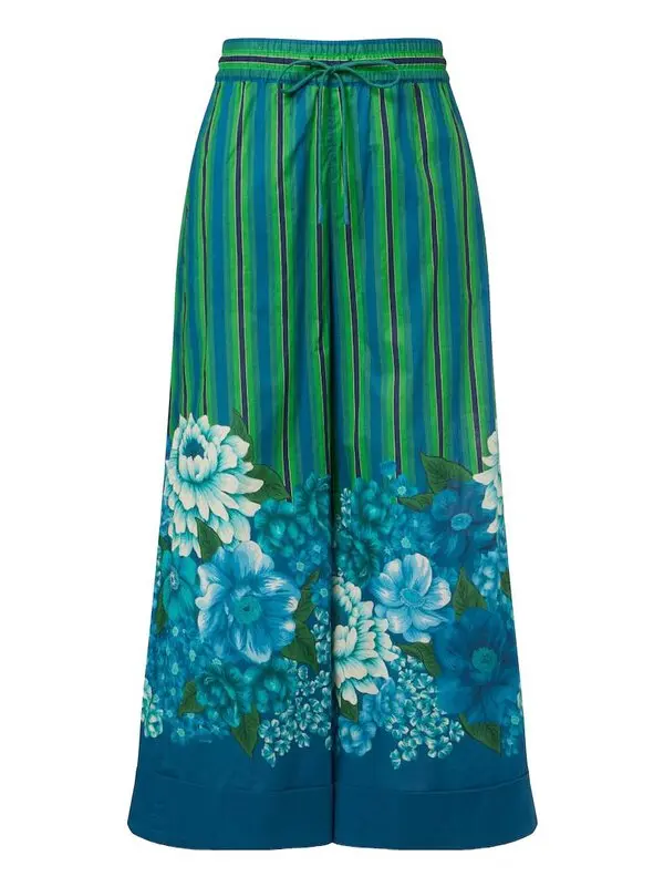 ALEMAIS Margo Printed Cotton Wide-leg Pants - Multicoloured