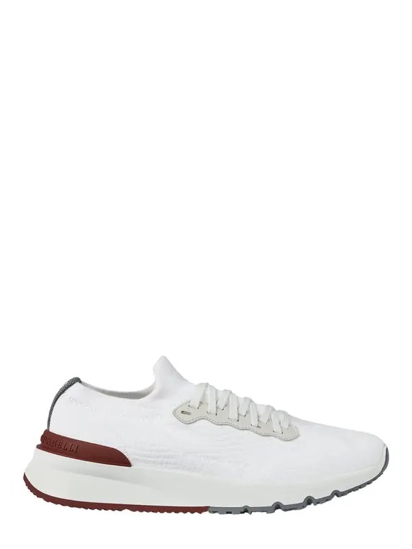 Brunello Cucinelli Cotton Knitted Sneakers - White