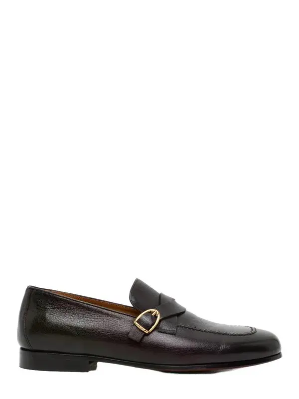 TOM FORD Gigi Twisted Band Buckle Loafers - Brown