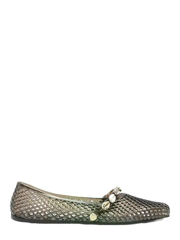 ANCIENT GREEK SANDALS Embellished Ballet Flats - White
