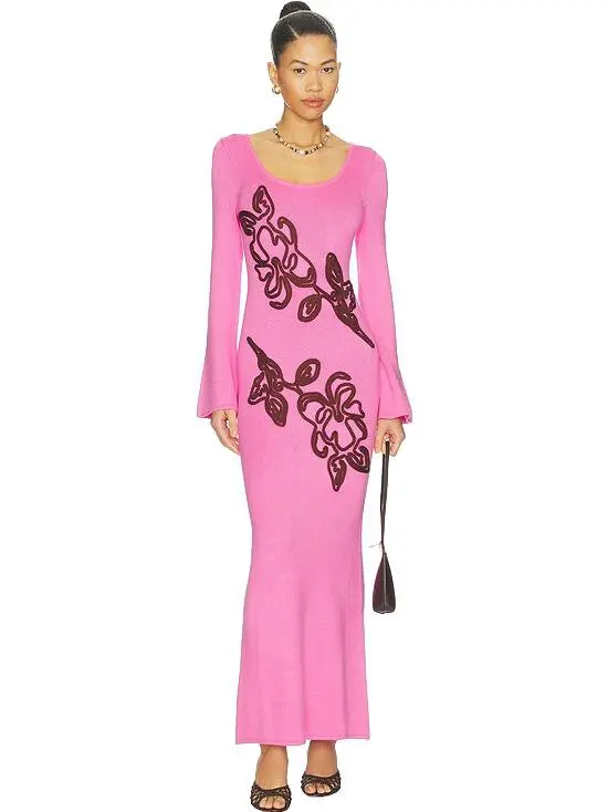 THE WOLF GANG Keiko Maxi Dress - Pink