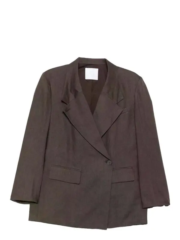 Sú Asymmetric-fastening Jacket - Brown