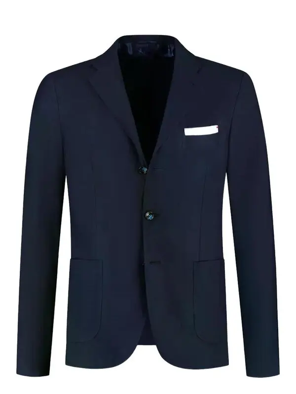 Kiton Single-breasted Blazer - Blue