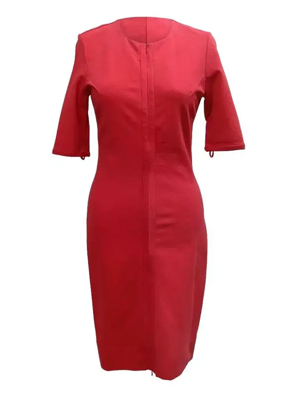 Diane Von Furstenberg Vintage Saturn Zip-up Dress - Red
