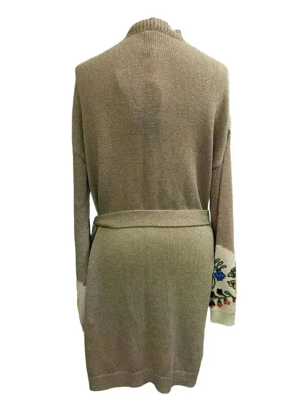 Etro Embroidered Belted Cardigan - Neutrals