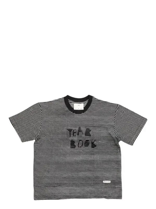 SONG FOR THE MUTE Yearbook Striped T-shirt - Black