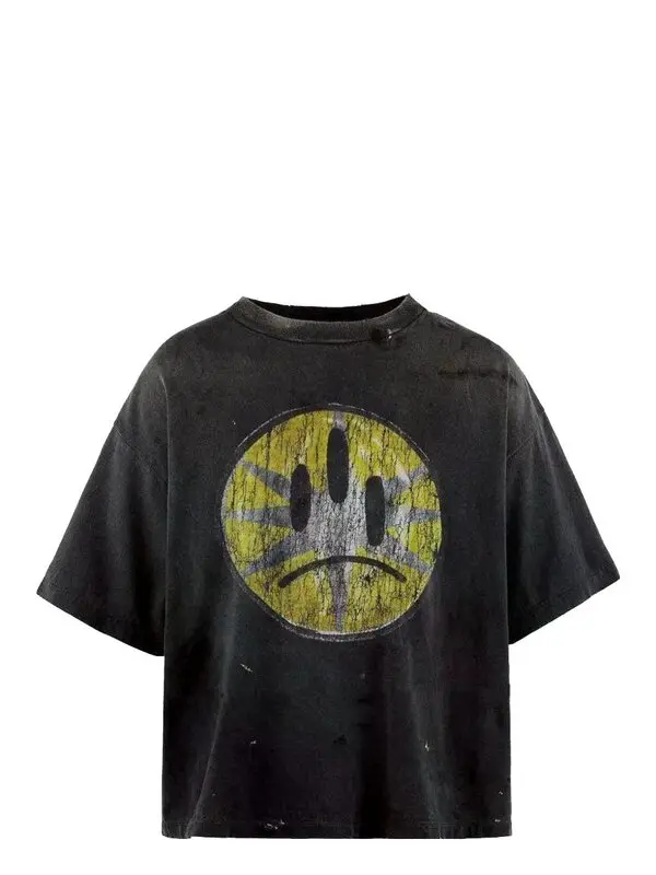 LOSTSHDWS Frown Graphic-print T-shirt - Black