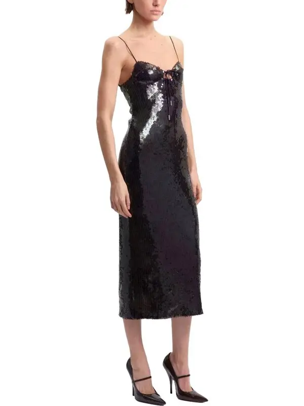 16Arlington Paillette-embellished Midi Dress - Brown